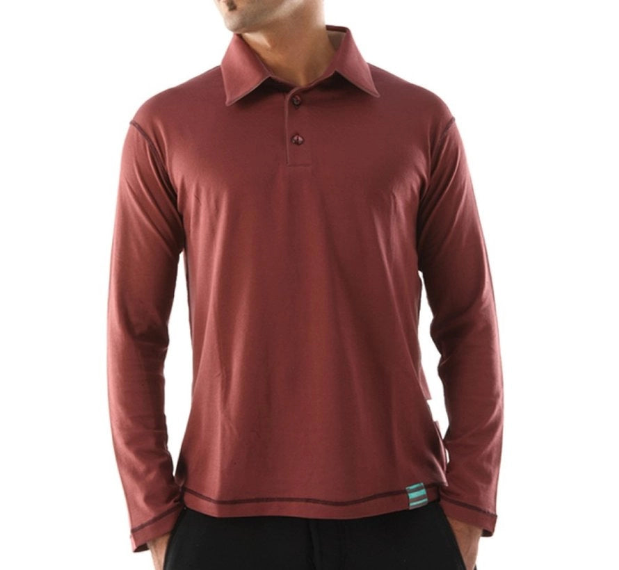 Tepso | Men's Long Sleeved Polo Shirt | Designed for Eczema and ...
